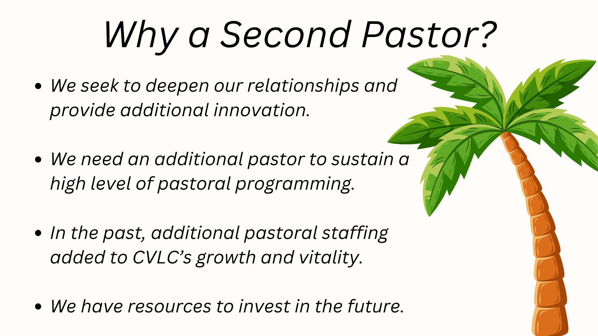 Calling A Second Pastor | Christus Victor Lutheran Church, ELCA